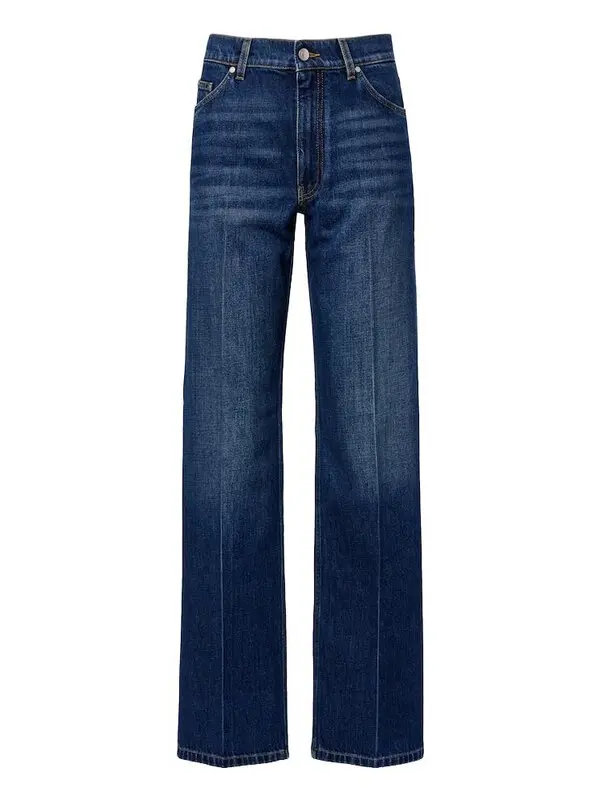 Stella McCartney Faded Straight Leg Jeans - Blue