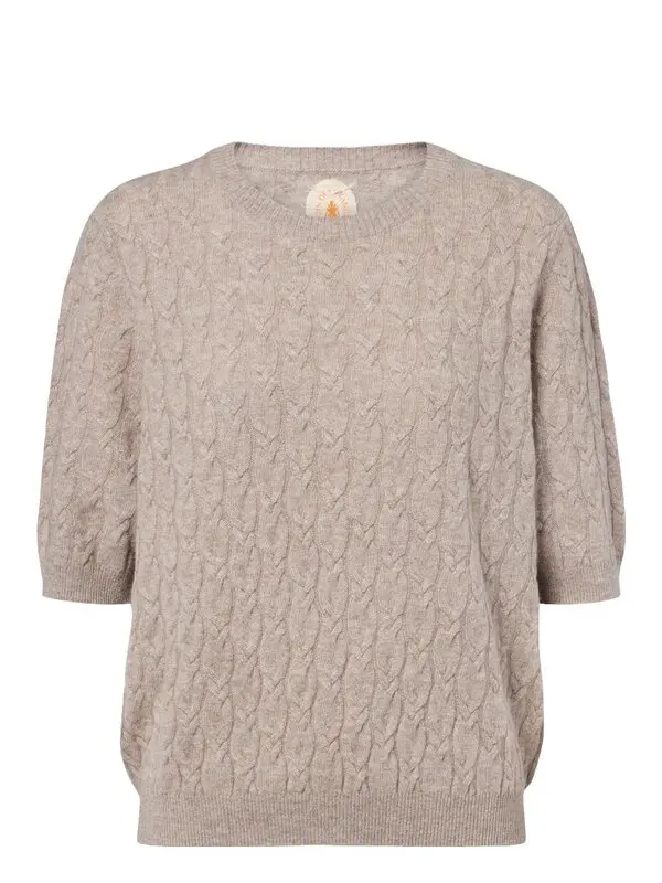 Jardin Des Orangers Cable Knit Cashmere Sweater - Beige