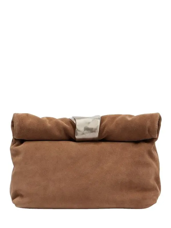 Staud Puff Clutch - Brown