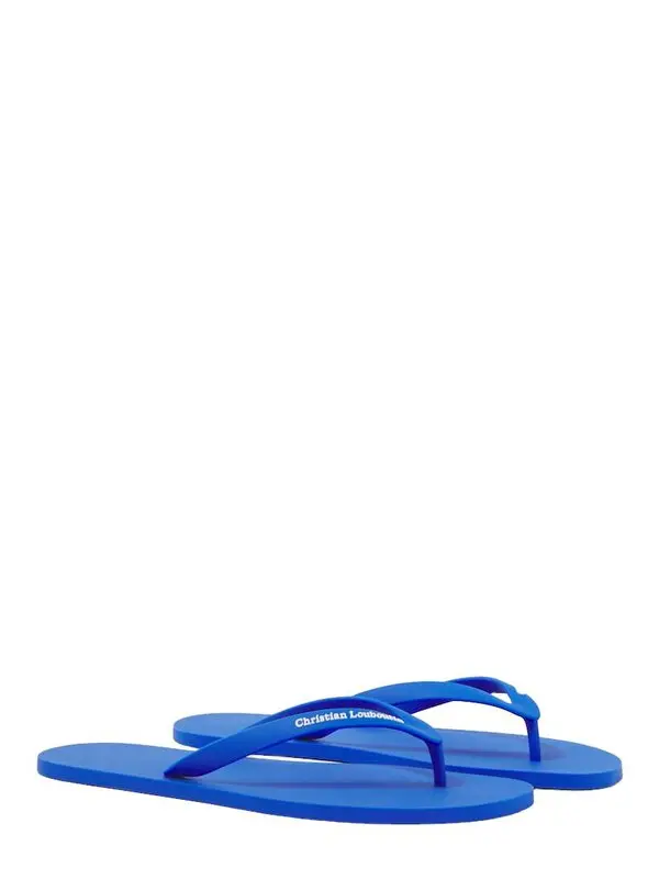 CHRISTIAN LOUBOUTIN Logo Thong Sandals - Blue