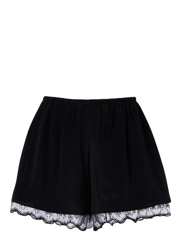 Simone Rocha Lace-trimmed Shorts - Black