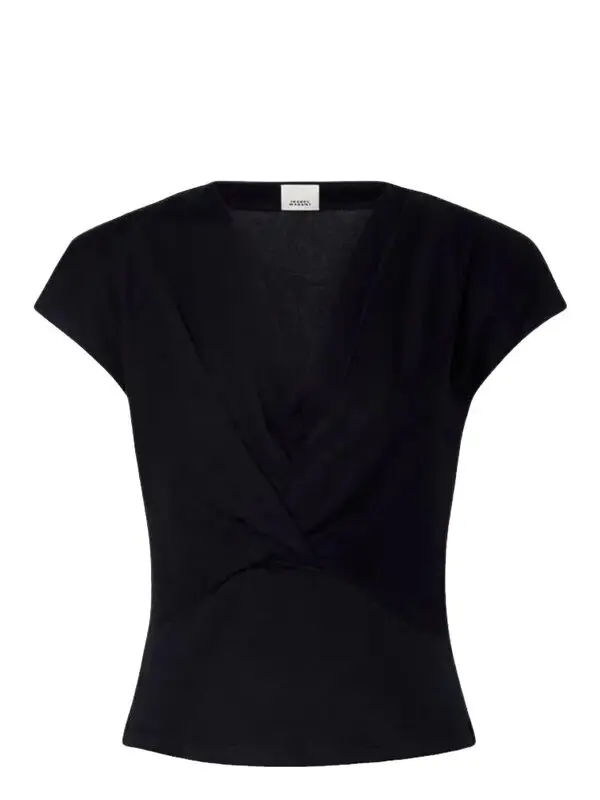 Isabel Marant Étoile Nadrine Cotton Jersey Top - Black