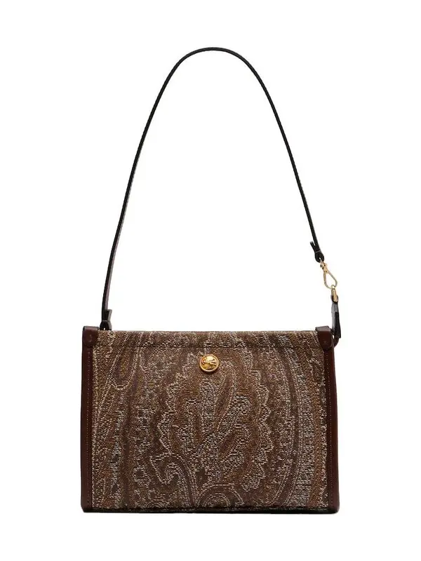 Etro Arnica Small Coated Canvas Top Handle Bag - Brown