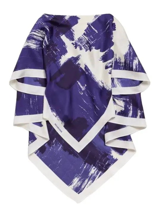 Balenciaga Paintbrush Cape Top - Blue