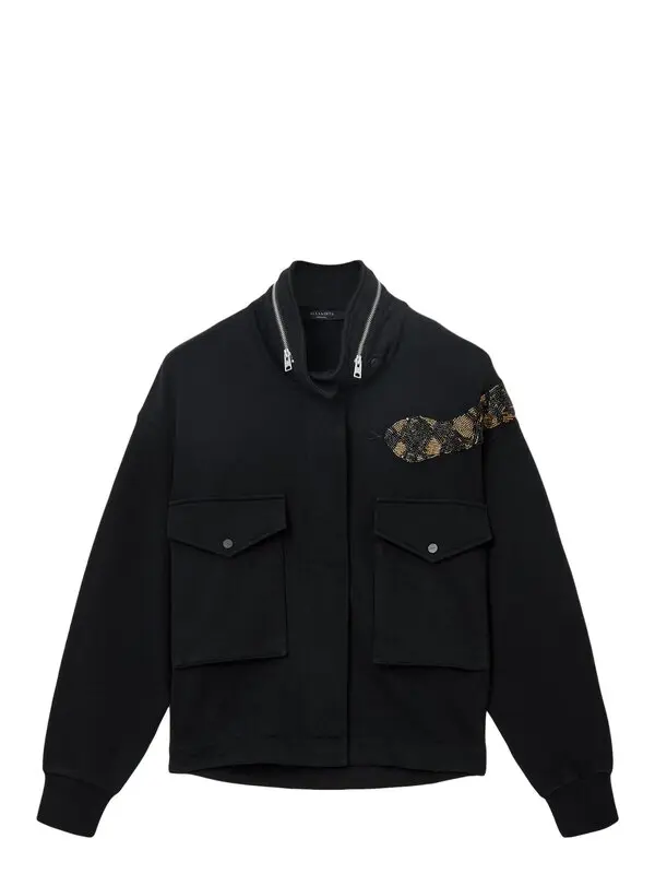 ALLSAINTS Solid Color Casual Jacket - Black