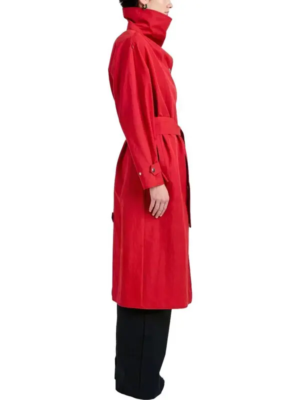Proenza Schouler White Label Corey Trench In Washed Cotton - Red