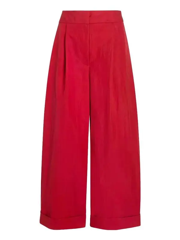 Proenza Schouler White Label Washed Cotton Trousers - Red