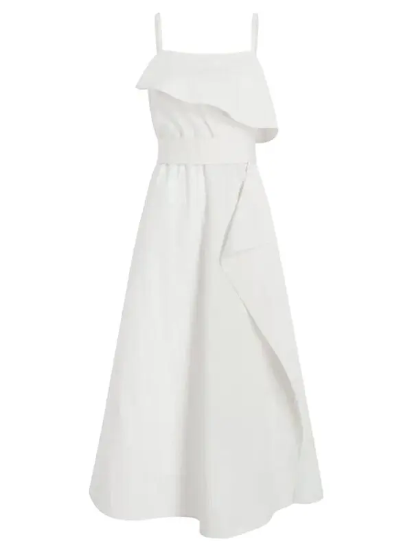 Proenza Schouler White Label Reign Dress In Washed Cotton - Neutrals