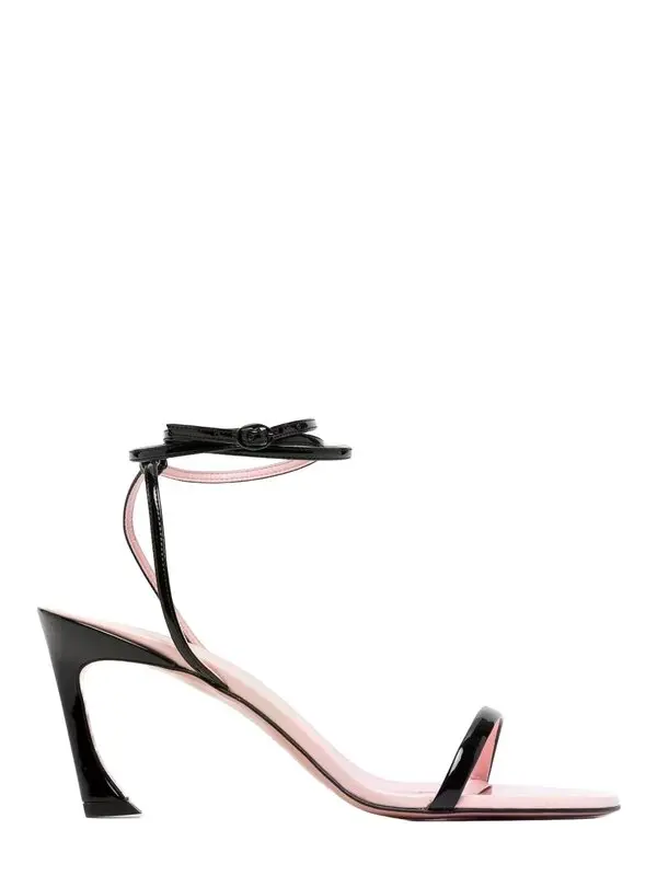 PIFERI 70mm Patent Sandals - Black