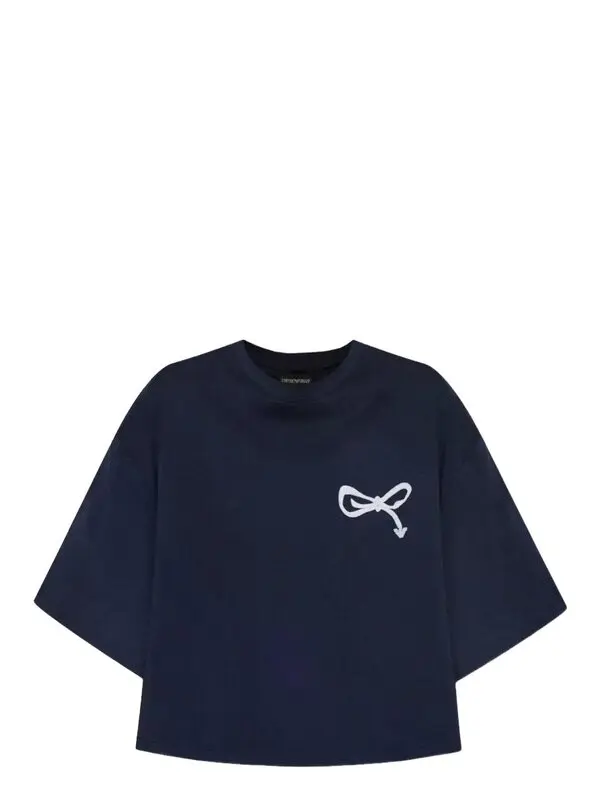 Emporio Armani Bow Detail T-shirt - Blue