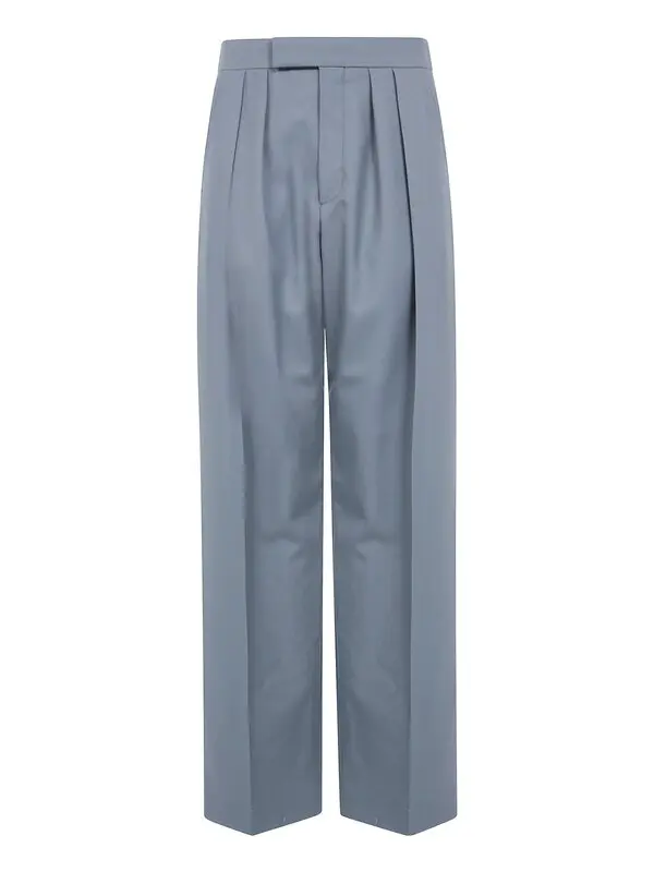 Chloé Wide-leg Gabardine Pants - Gray