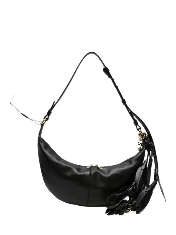 Max Mara Sportmax "argenta" Feather Shoulder Bag - Black