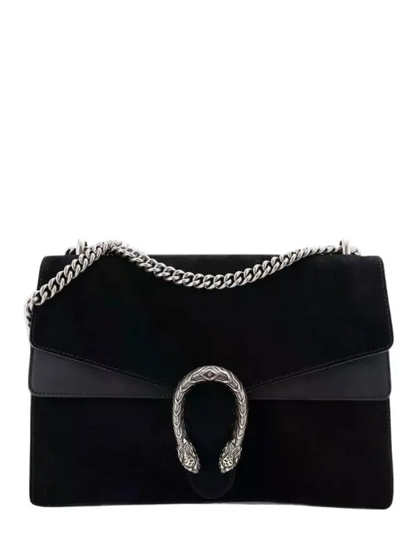 Gucci Dionysus Suede Medium Shoulder Bag - Black