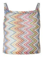 Missoni Zig Zag Tulle Tank Top With Back Cut-out - Multicoloured