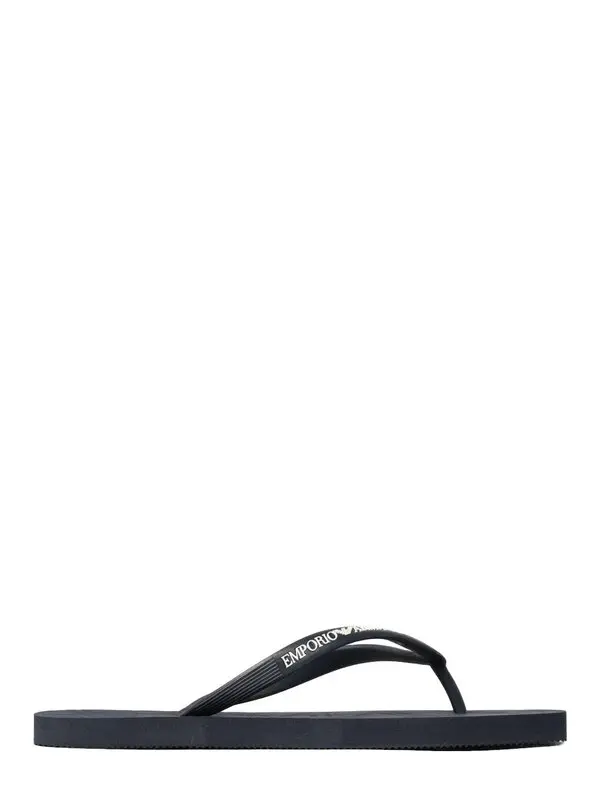 Emporio Armani Rubber Flip Flops - Black