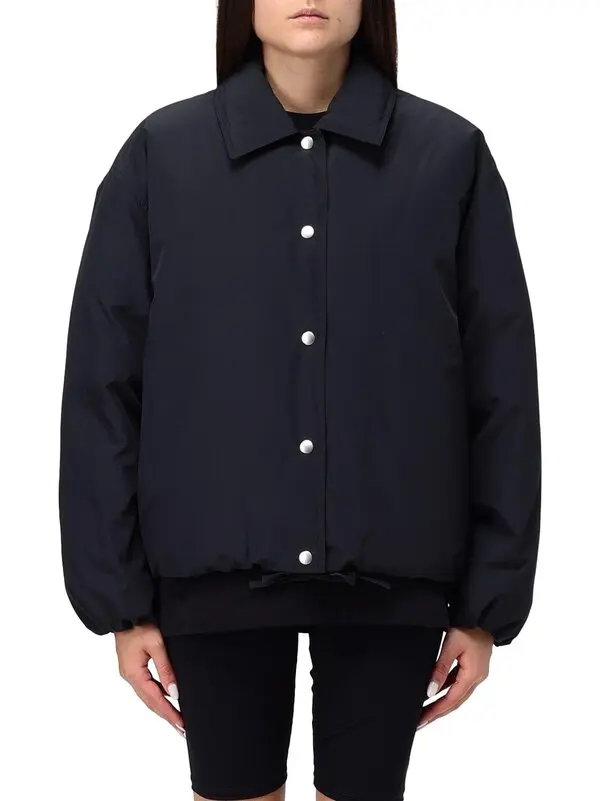 JIL SANDER Cropped Padded Shirt Jacket In Technical Fabric - Black