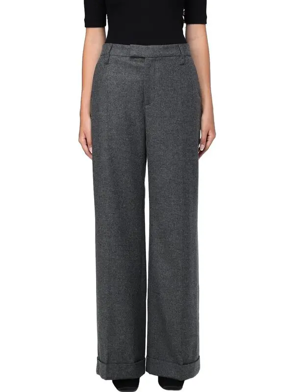 Brunello Cucinelli Wide-leg Palazzo Trousers In Virgin Wool And Cashmere - Grey