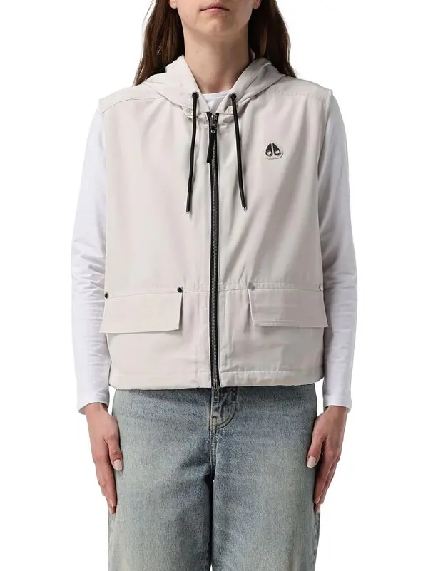 Moose Knuckles Zip-up Hooded Vest - Beige