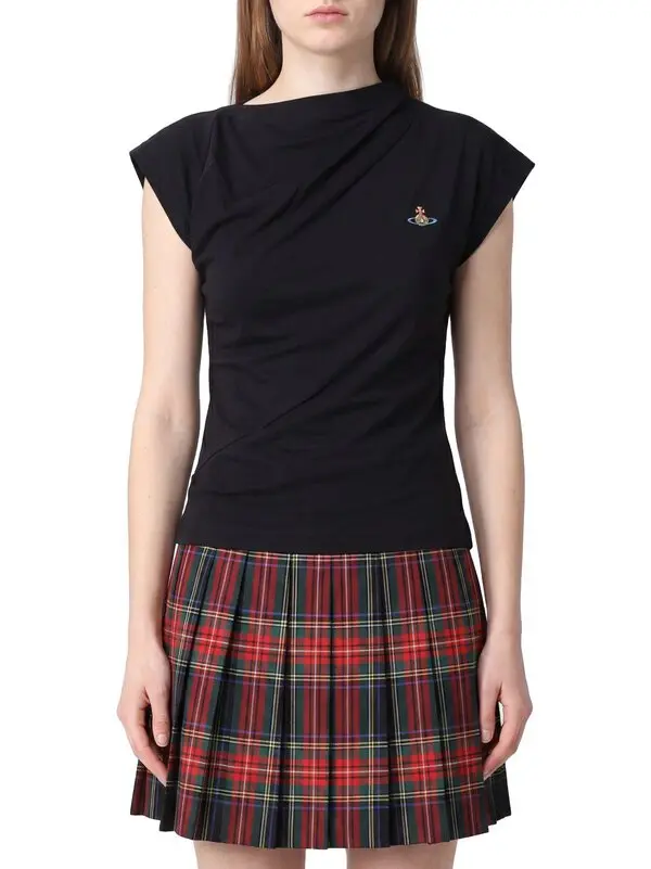 VIVIENNE WESTWOOD Hebo One-shoulder Cotton Top - Black