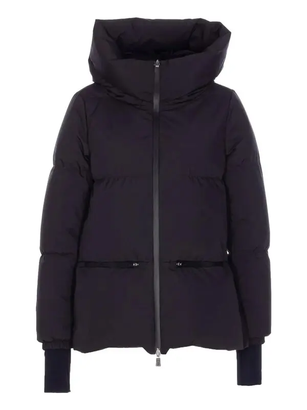 Herno Down Jacket With High Collar - Black