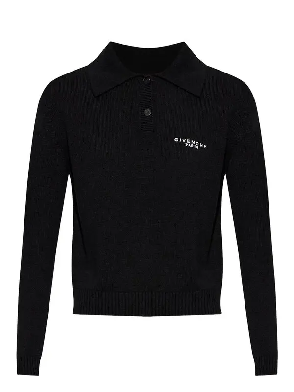 Givenchy Wool And Cashmere Polo - Black