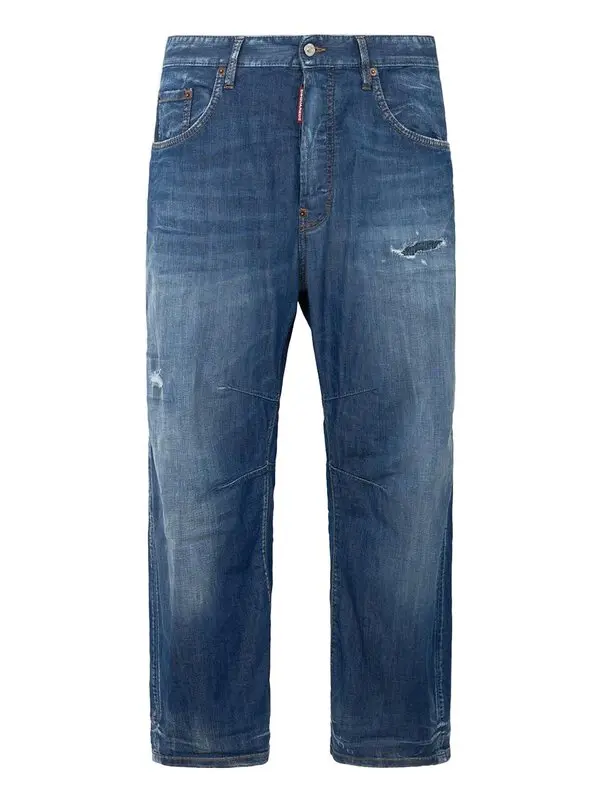 Dsquared2 Medium Wash Distressed Jeans - Blue