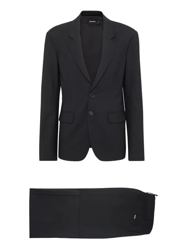 Dsquared2 Tropical Wool Suit - Black