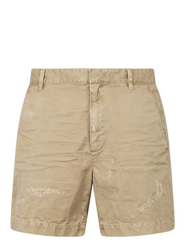 Dsquared2 Garment Dyed Distressed Shorts - Black