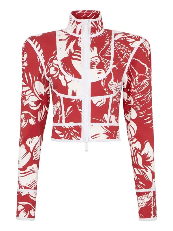 Dsquared2 Dancing Flowers Zip-up Jacket - Black
