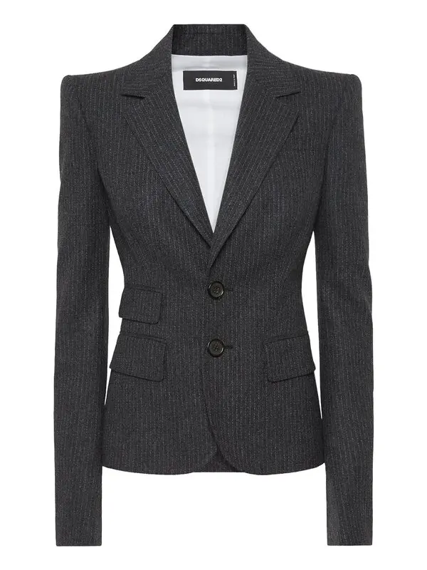 Dsquared2 Bianca Pinstripe Wool Blazer - Fantasy