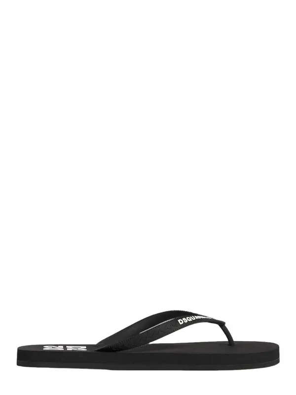 Dsquared2 Flip Flops With Logo Detail - Black