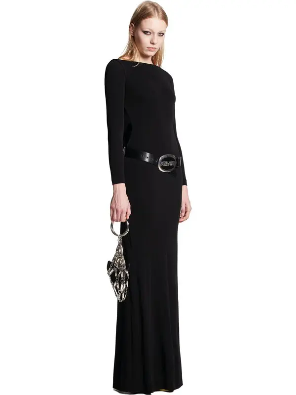 Dsquared2 Long Sleeve Open Back Gown - Black
