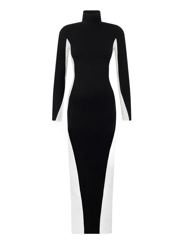 Dsquared2 Long Sleeve Jersey Maxi Dress - Black