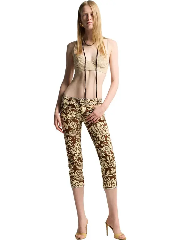 Dsquared2 Rebel Hibiscus Printed Trousers - Black