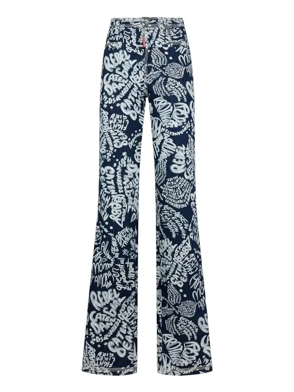 Dsquared2 Dark Flower Wash Dalma Jeans - Blue
