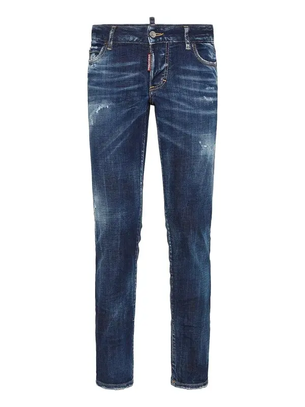Dsquared2 Skinny Fit Dark Wash Jeans - Blue