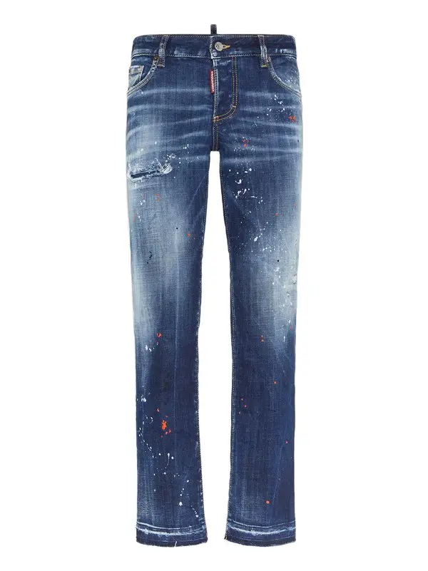 Dsquared2 Jenna Jeans Medium Wash With Spot Details - Blue