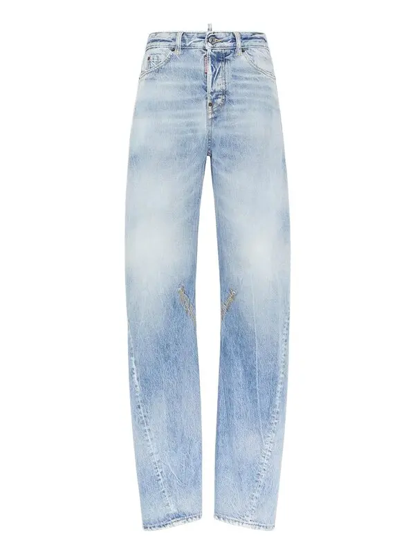 Dsquared2 Light Wash Twisted Jeans - Blue