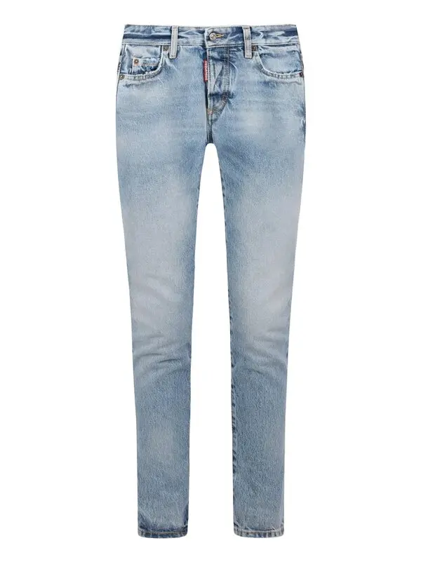 Dsquared2 Light Wash Skinny Jeans - Blue