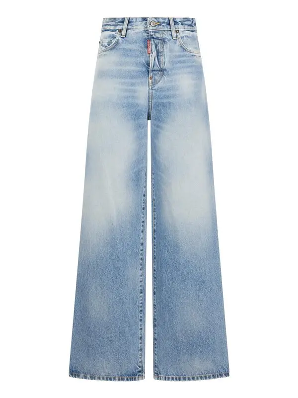 Dsquared2 Light Wash Baggy Jeans - Blue
