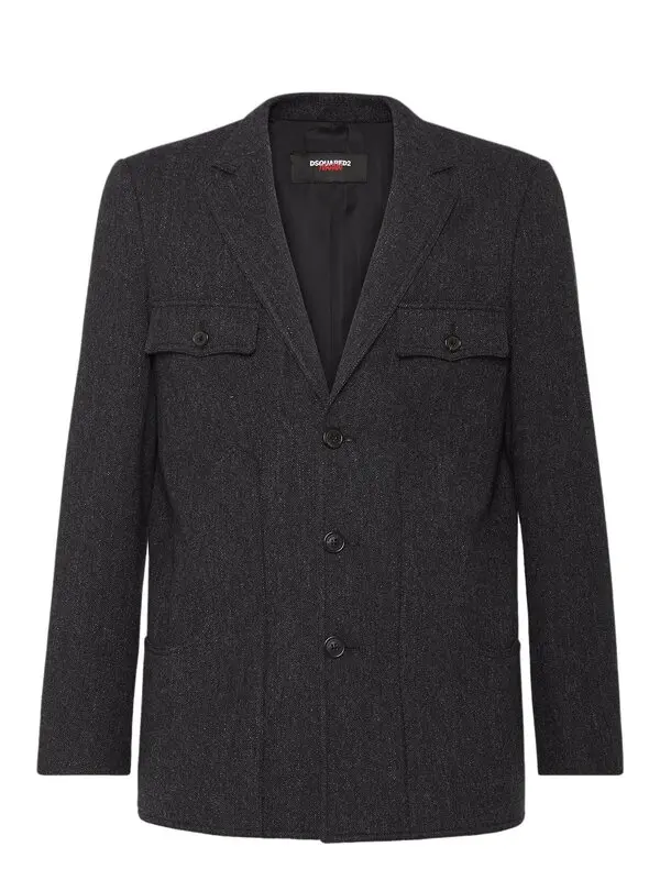 Dsquared2 X Vaccaro Wool, Cotton, And Linen Blazer - Grey