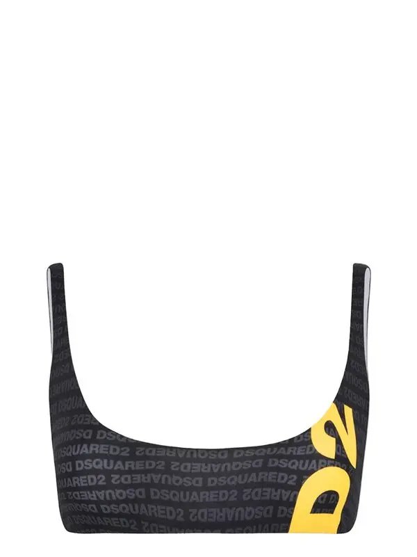 Dsquared2 Logo Bikini Top - Black