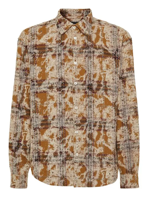 Dsquared2 Bleached Sparkly Checked Shirt - Fantasy
