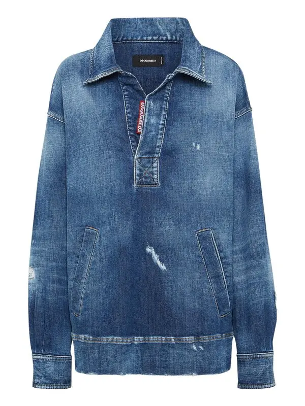 Dsquared2 Relaxed Fit Denim Shirt - Blue