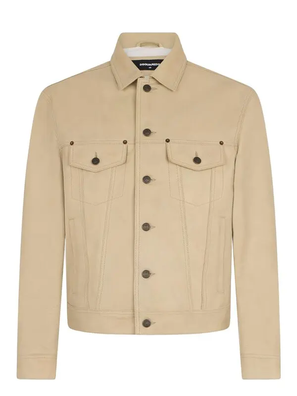Dsquared2 Calf Leather Western-inspired Jacket - Black
