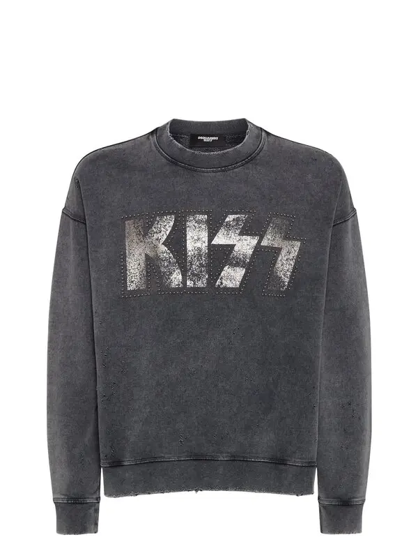 Dsquared2 Kiss X Crewneck Sweatshirt - Grey