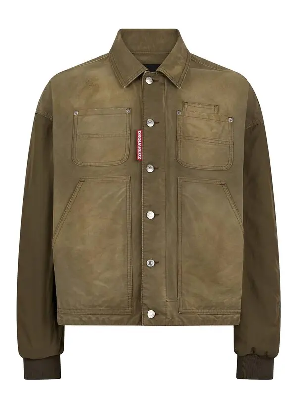Dsquared2 Garment-dyed Carpenter Kaban Jacket - Grey