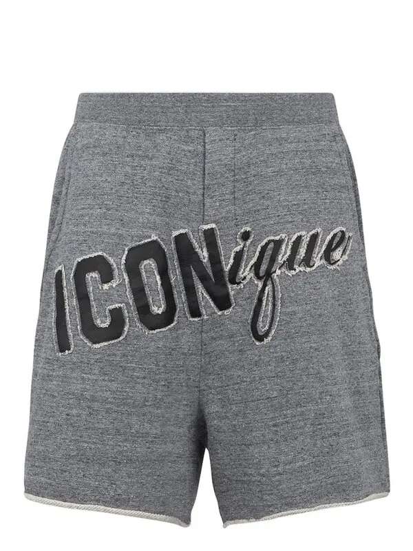 Dsquared2 Iconique Cotton Fleece Shorts - Grey