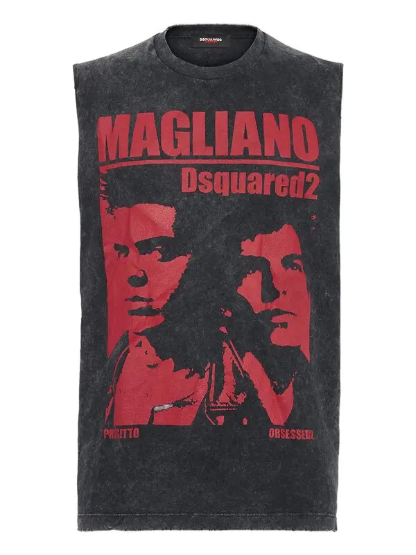 Dsquared2 Magliano X Sleeveless Printed T-shirt - Grey