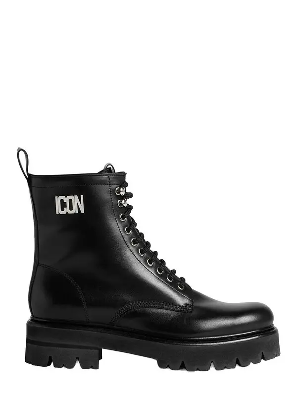 Dsquared2 Icon Clubbing Combat Boots - Black